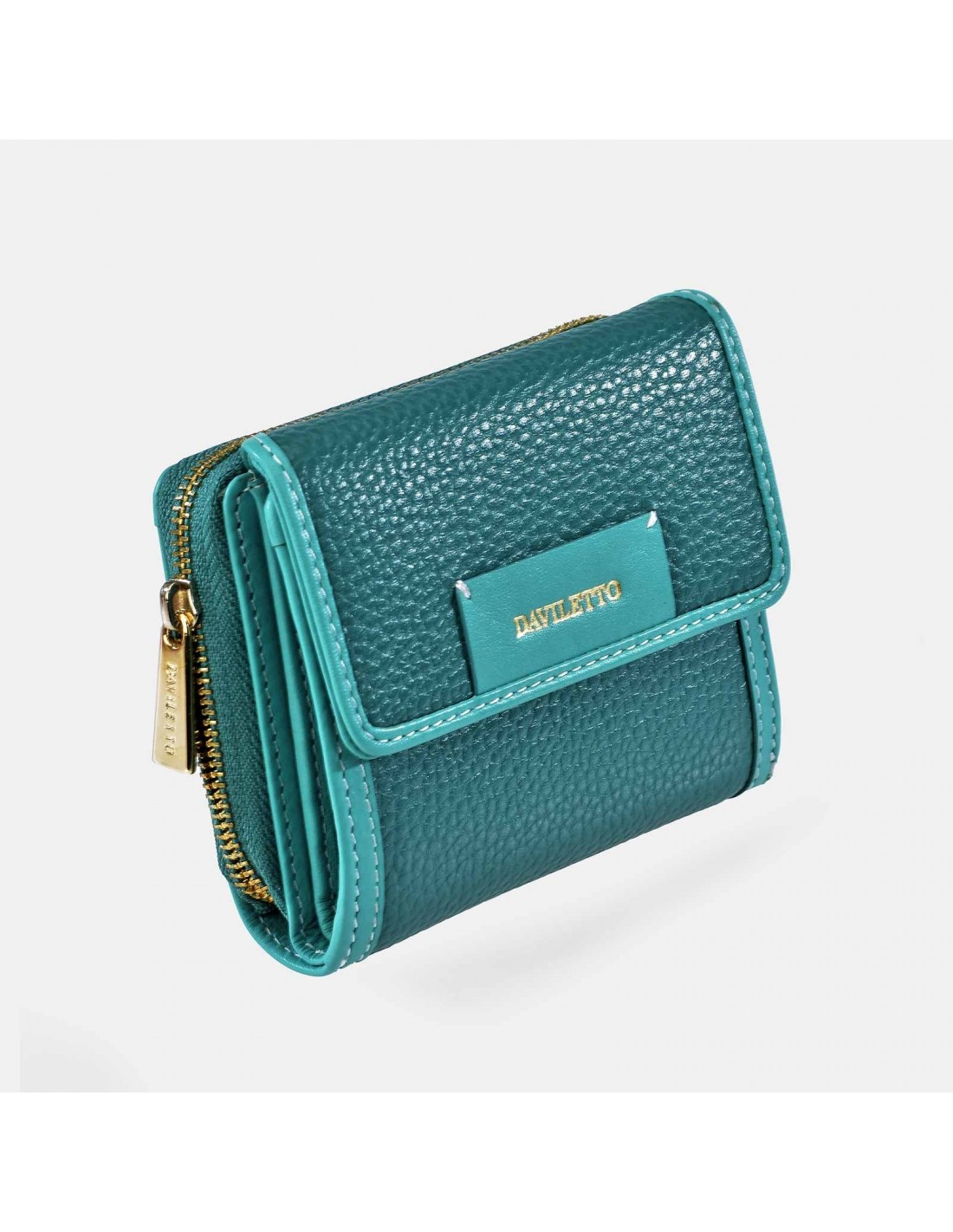DAVILETTO mini monedero billetero para mujer en piel combinada