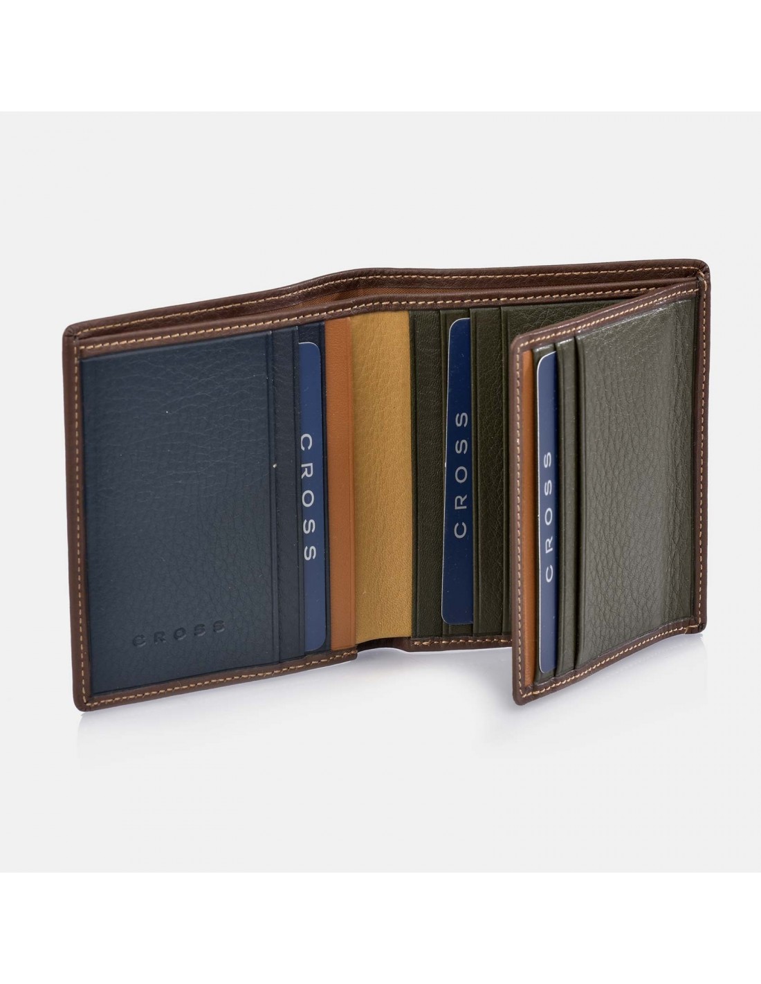 CROSS Cartera de hombre piel con tarjetero multicolor
