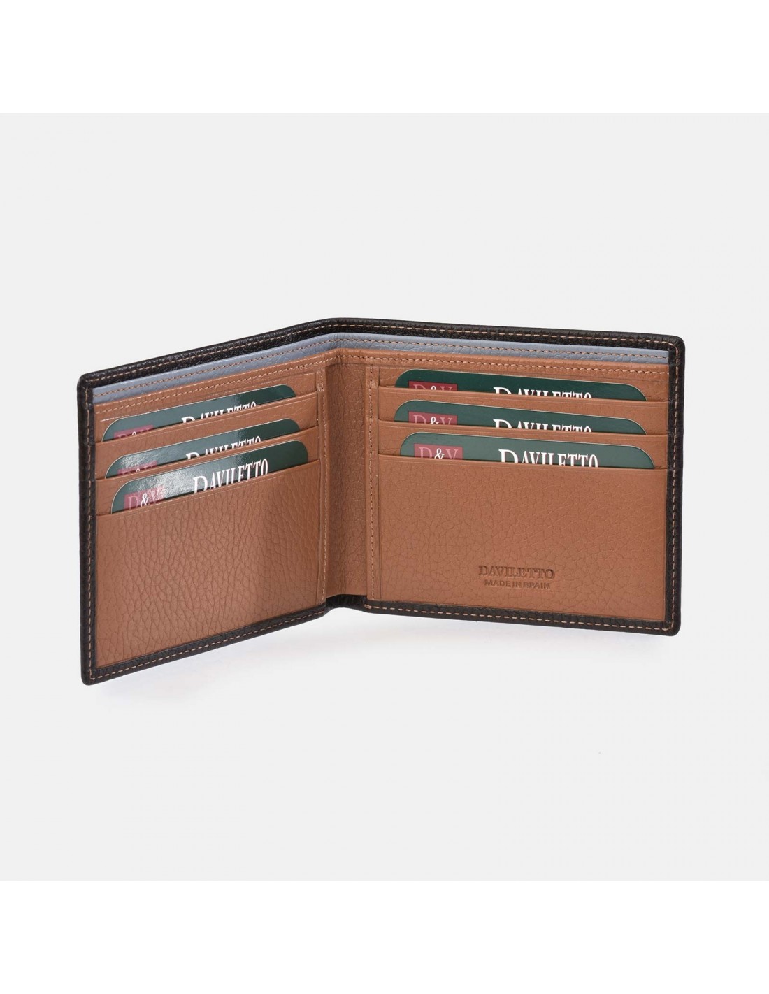 DAVILETTO Cartera de hombre en piel suave tipo americano